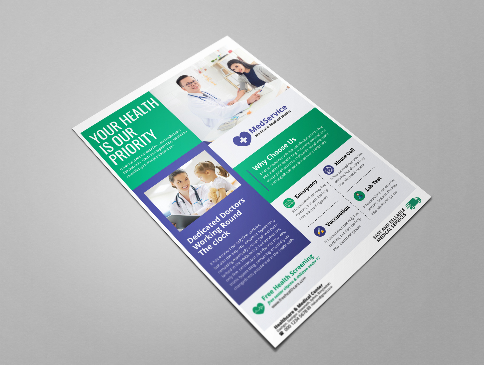 Medical Flyer by saad uddin on Dribbble