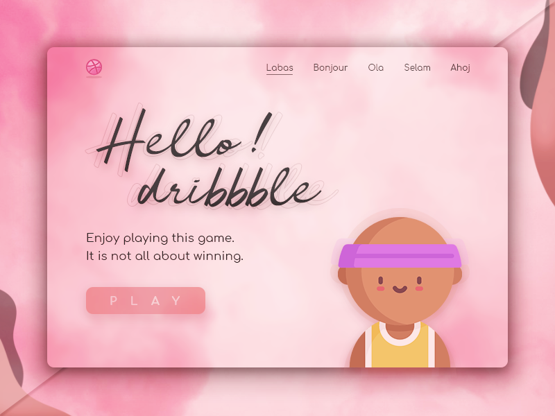 Hello Dribbble by Nojus Ilonis on Dribbble