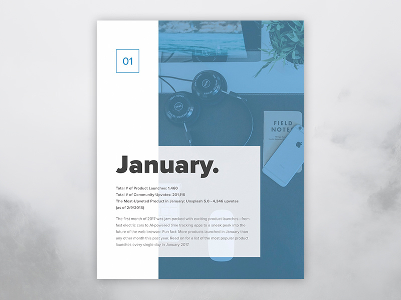 Chapter Title Page - Product Hunt eBook by Seth Williams on Dribbble