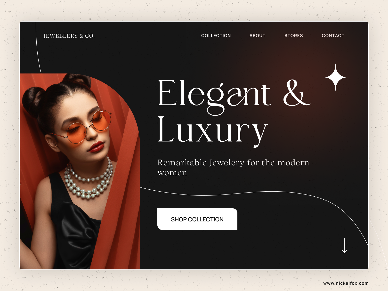 Jewellery Shop | Hero Section by Yugal Mahajan for Nickelfox - UI/UX ...