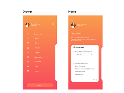 Navigation Drawer by Sandeep singh on Dribbble