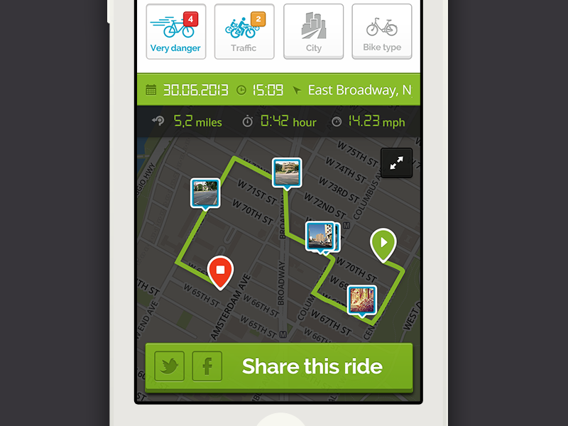 Social Cycling by John Zmuda on Dribbble