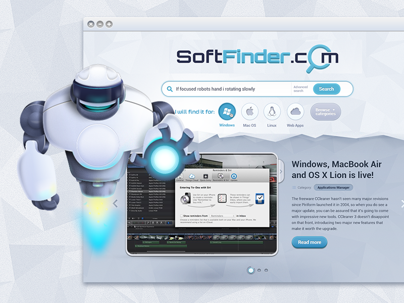Soft Finder - Software Search Engine by John Zmuda on Dribbble
