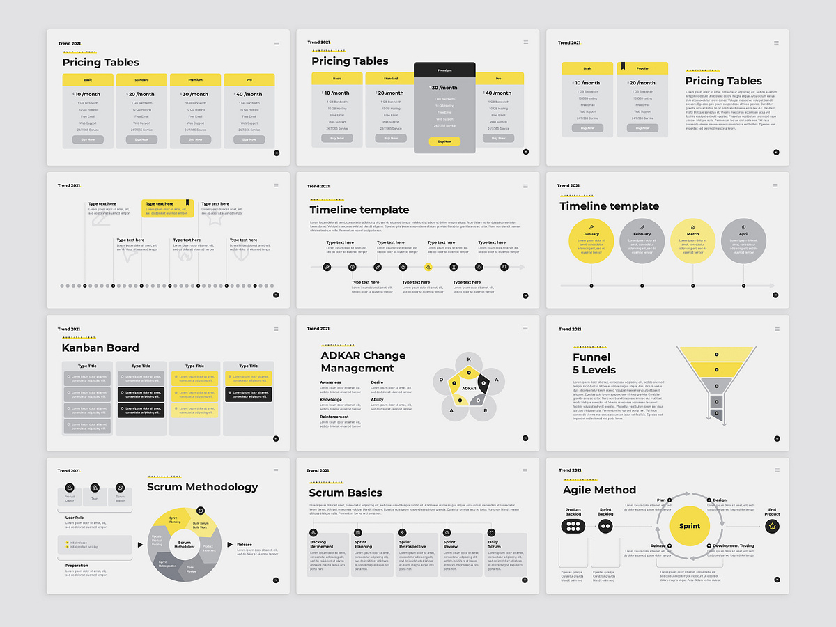 "Trend 2021" Free PowerPoint template by hislide.io on Dribbble