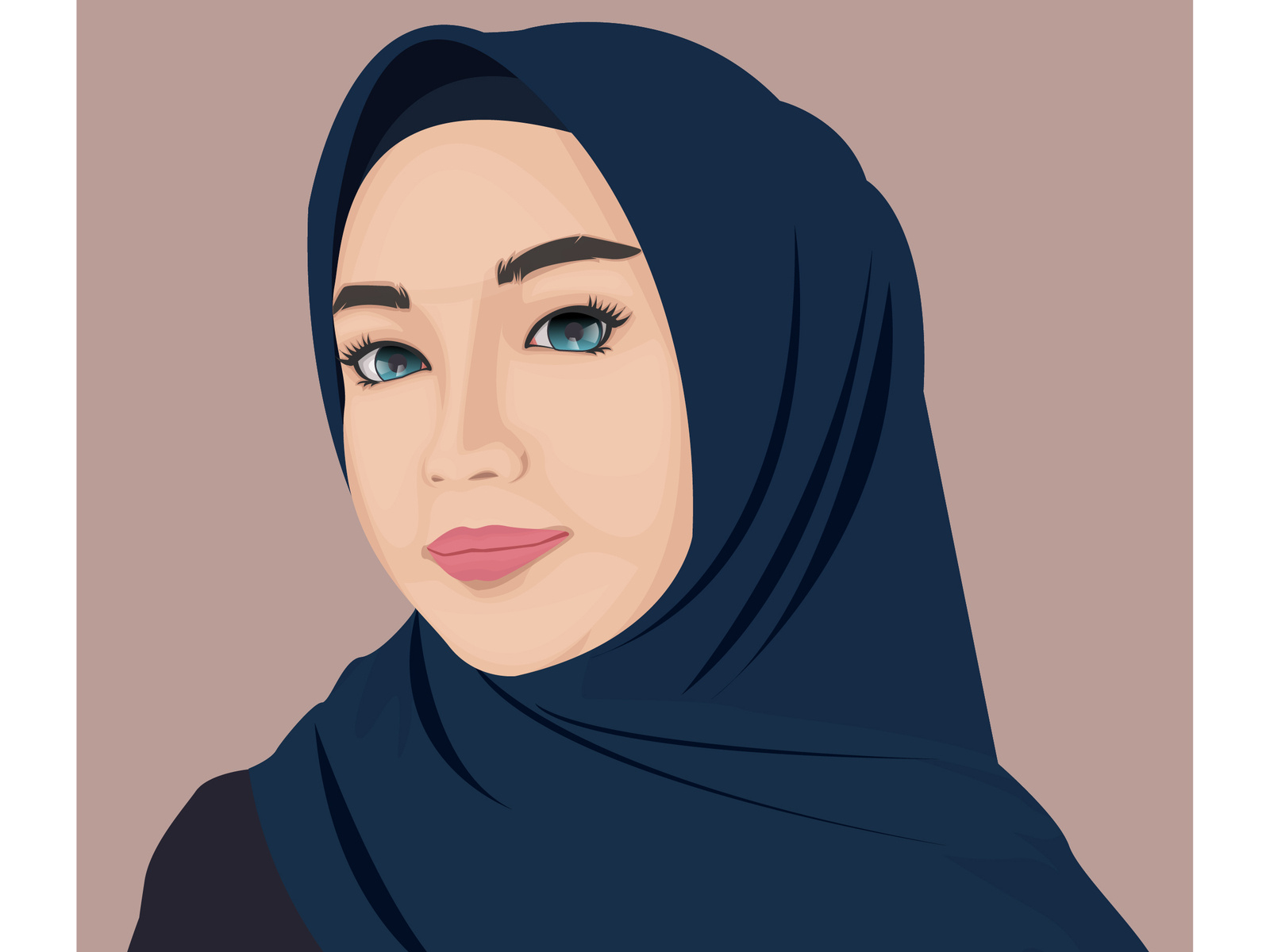 Hijab Jilbab Vector by Afnan Assagav on Dribbble