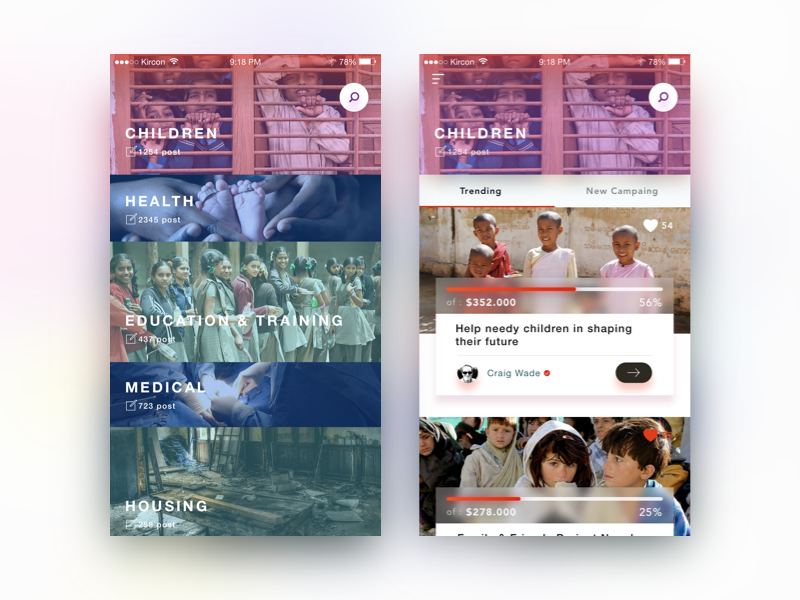 Dribbble - dribbble_charity_app_new.png by Jajang Irawan