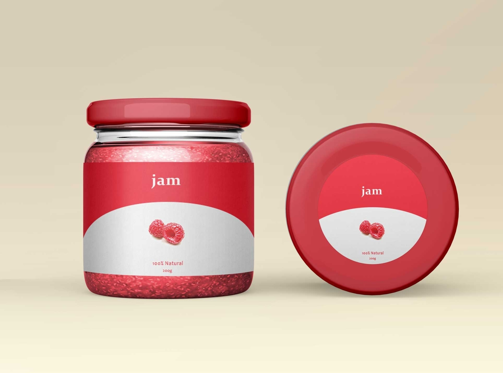 Raspberry Jam Jar Mockup by Anuj Kumar on Dribbble