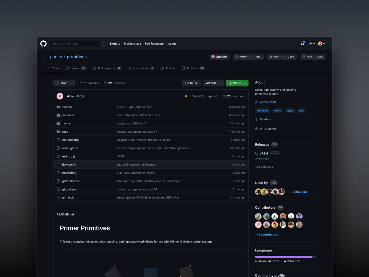Dark mode by Aurora Pleguezuelo for GitHub on Dribbble
