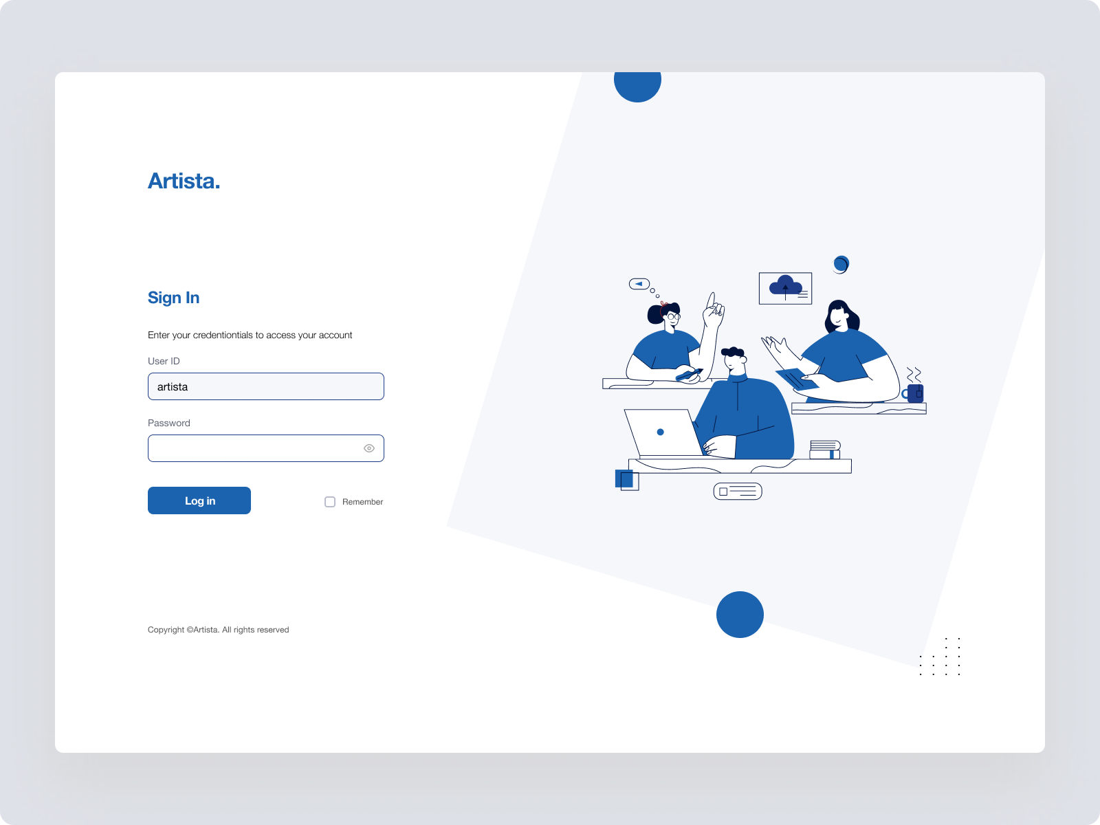 Login page for web by Maira Mahmood on Dribbble