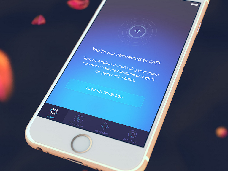 Alarm Screen App by Guillaume Marc on Dribbble