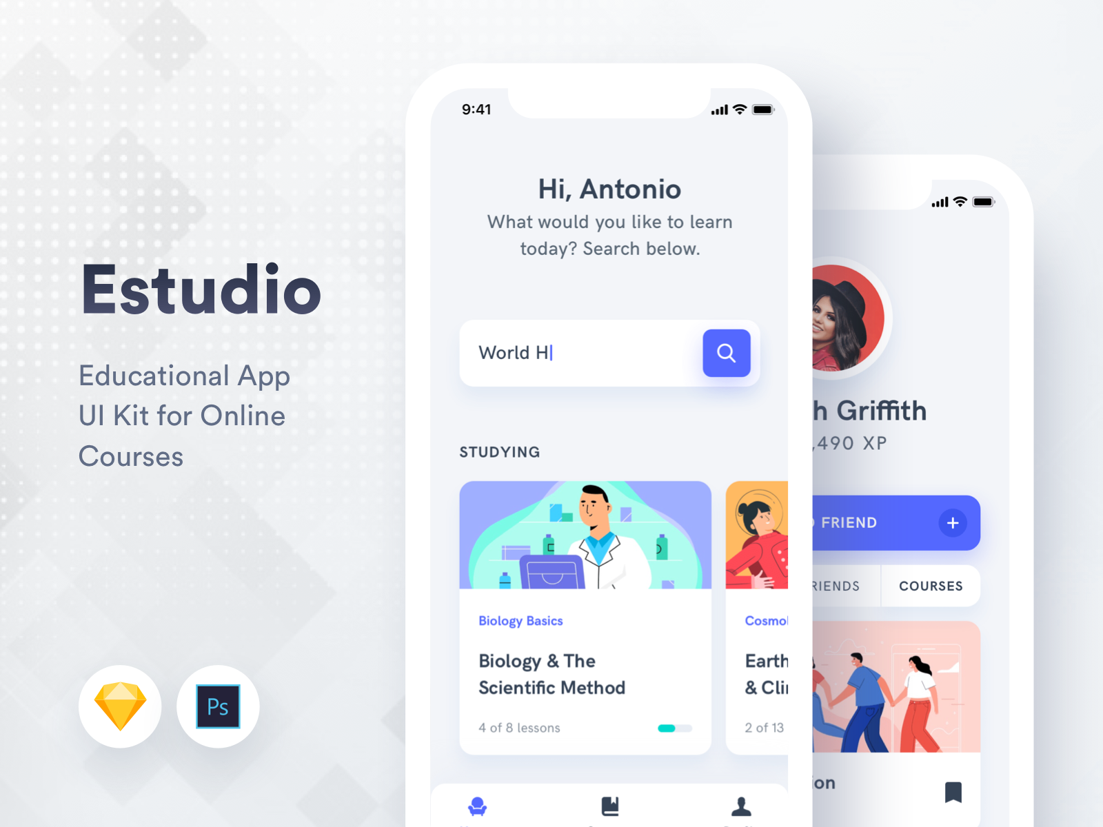 Estudio Educational Mobile App UI Kit by Nimasha Perera on Dribbble