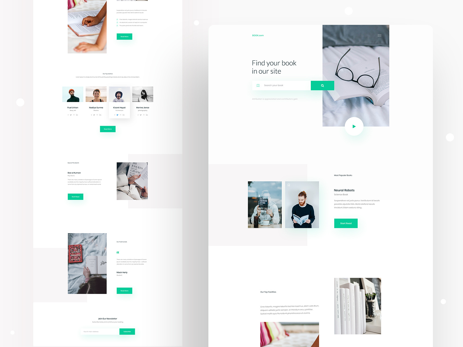 Book.com - Book Store Website/UI Concept by Tonmoy saha on Dribbble