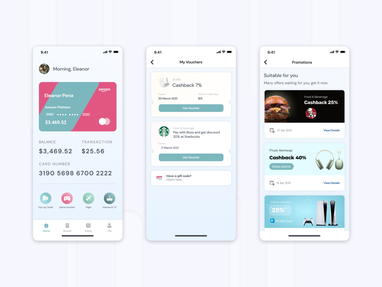 Wallet app by Shevetovsksya_Kate on Dribbble