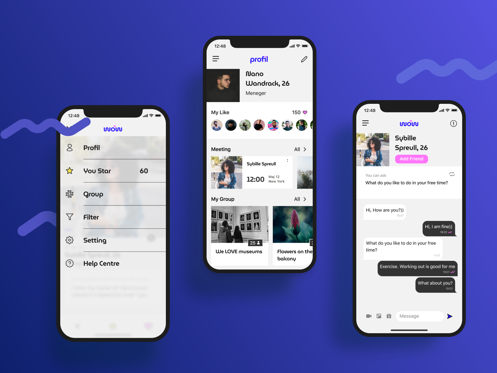 Daiting App Concept 2 by Milana Ivanova on Dribbble