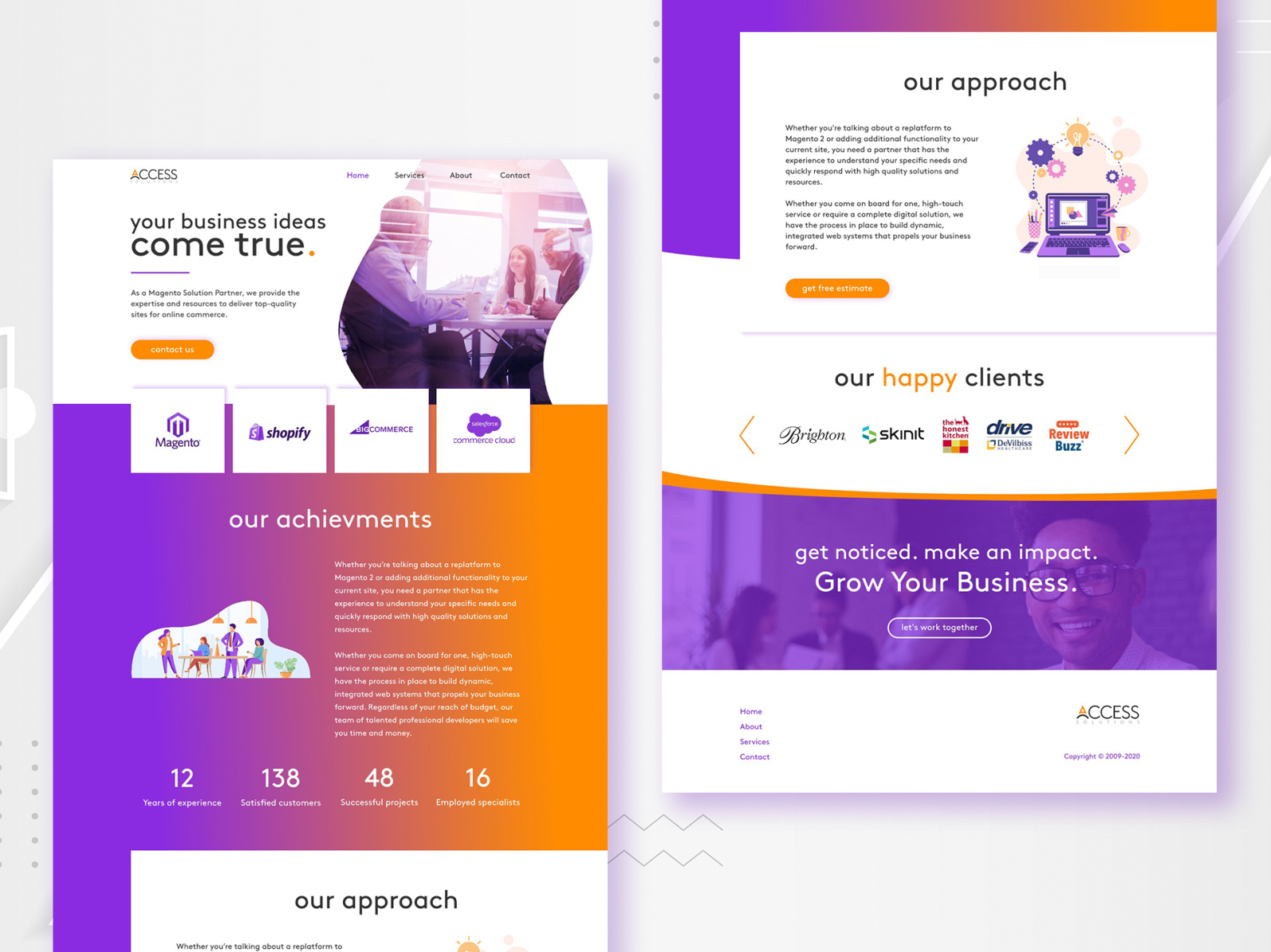 B2B company landing page by Valerie Kon on Dribbble