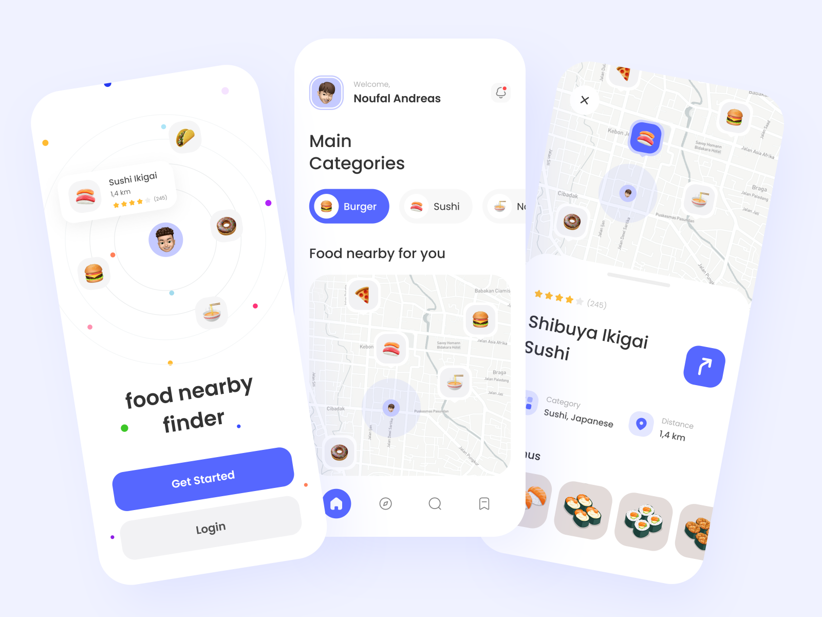 Food Finder App by muhammad noufal on Dribbble