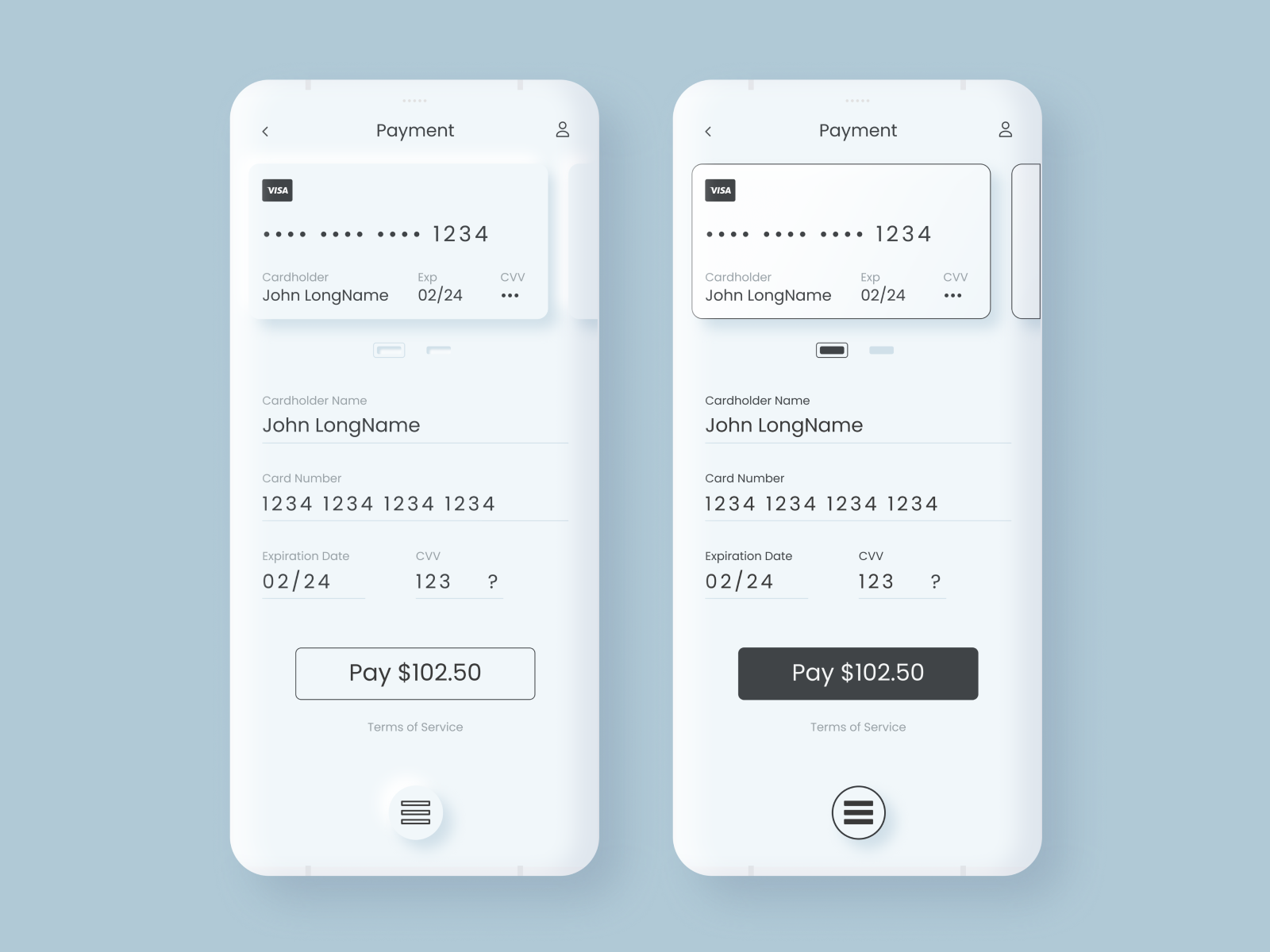 Neumorphic Card Payment by Taylor Cornelius on Dribbble