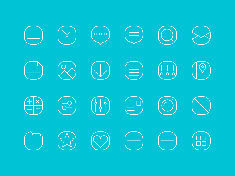 20+ Simple Line Icons by Given on Dribbble