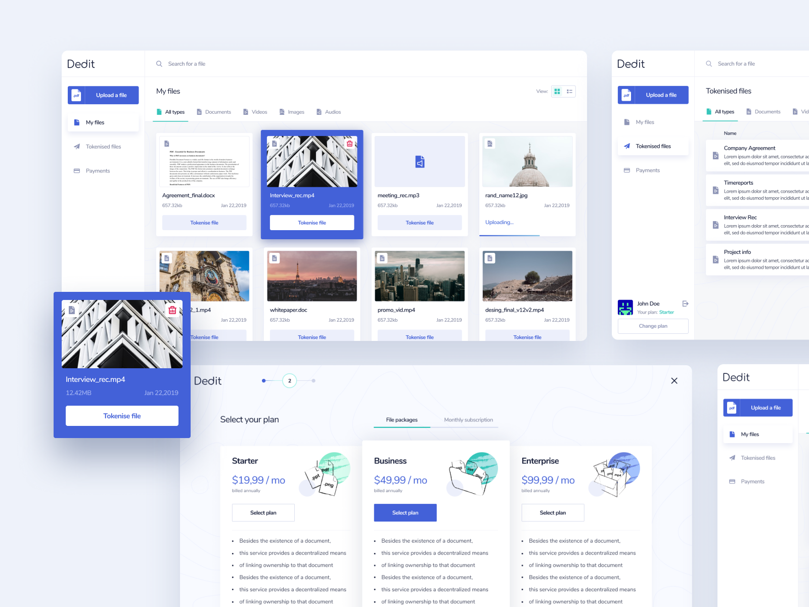 Dedit Application UI by Pawel Kwasnik for Archblock Poland on Dribbble