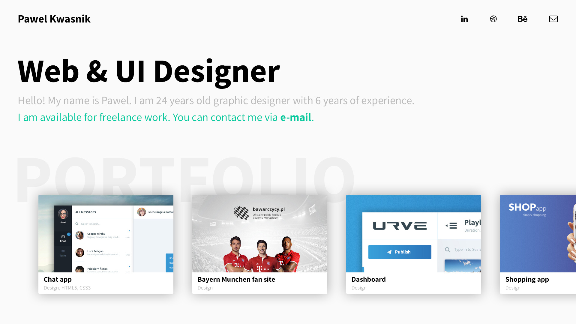 Dribbble - portfolio.jpg by Pawel Kwasnik