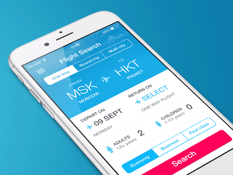 FLIGHT SEARCH APP / Date selection by bakanovskiy on Dribbble