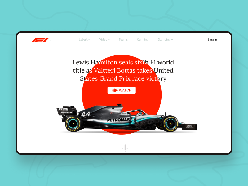 F1 Main menu by Djasur Allamuratov on Dribbble