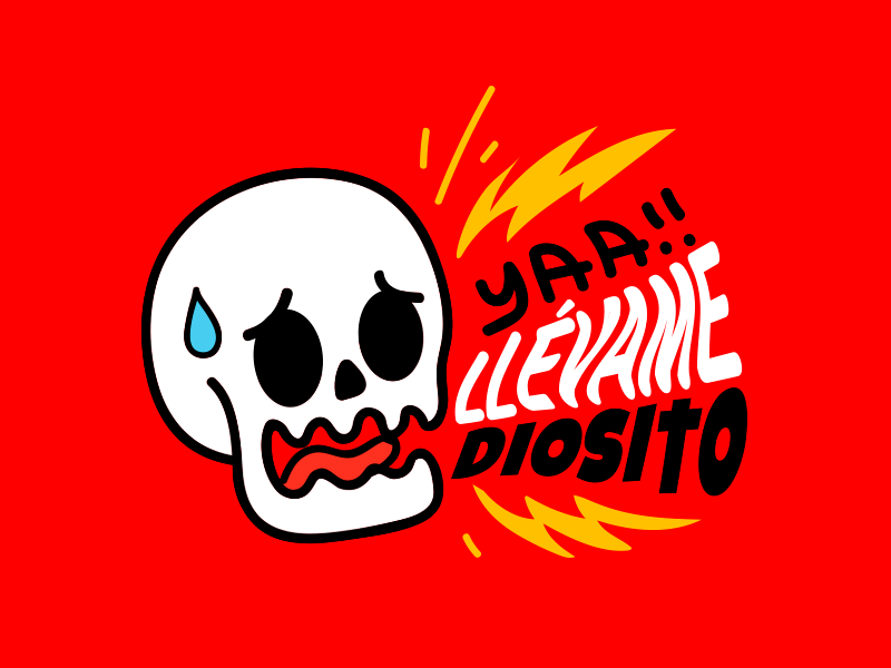 Worried skull by Alvaro Chan on Dribbble