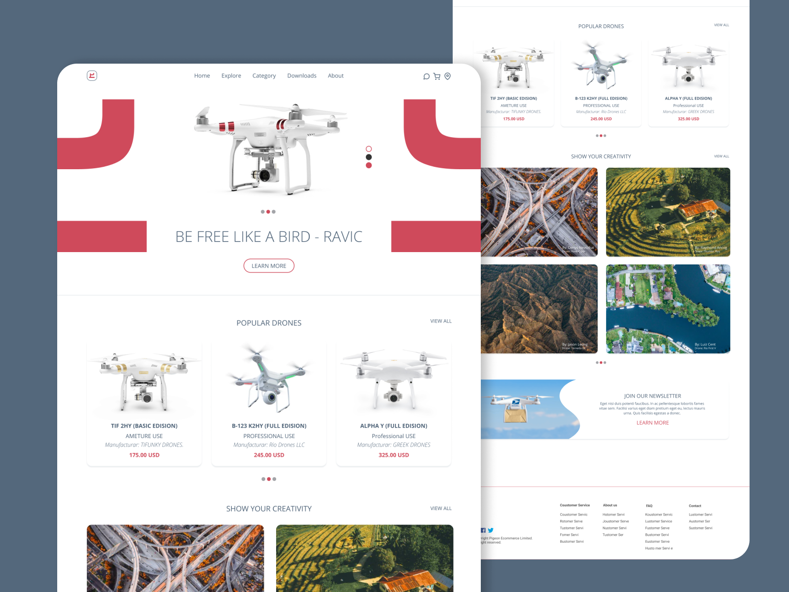 Drone Selling Website by Zahidul Islam (ZiiK) on Dribbble