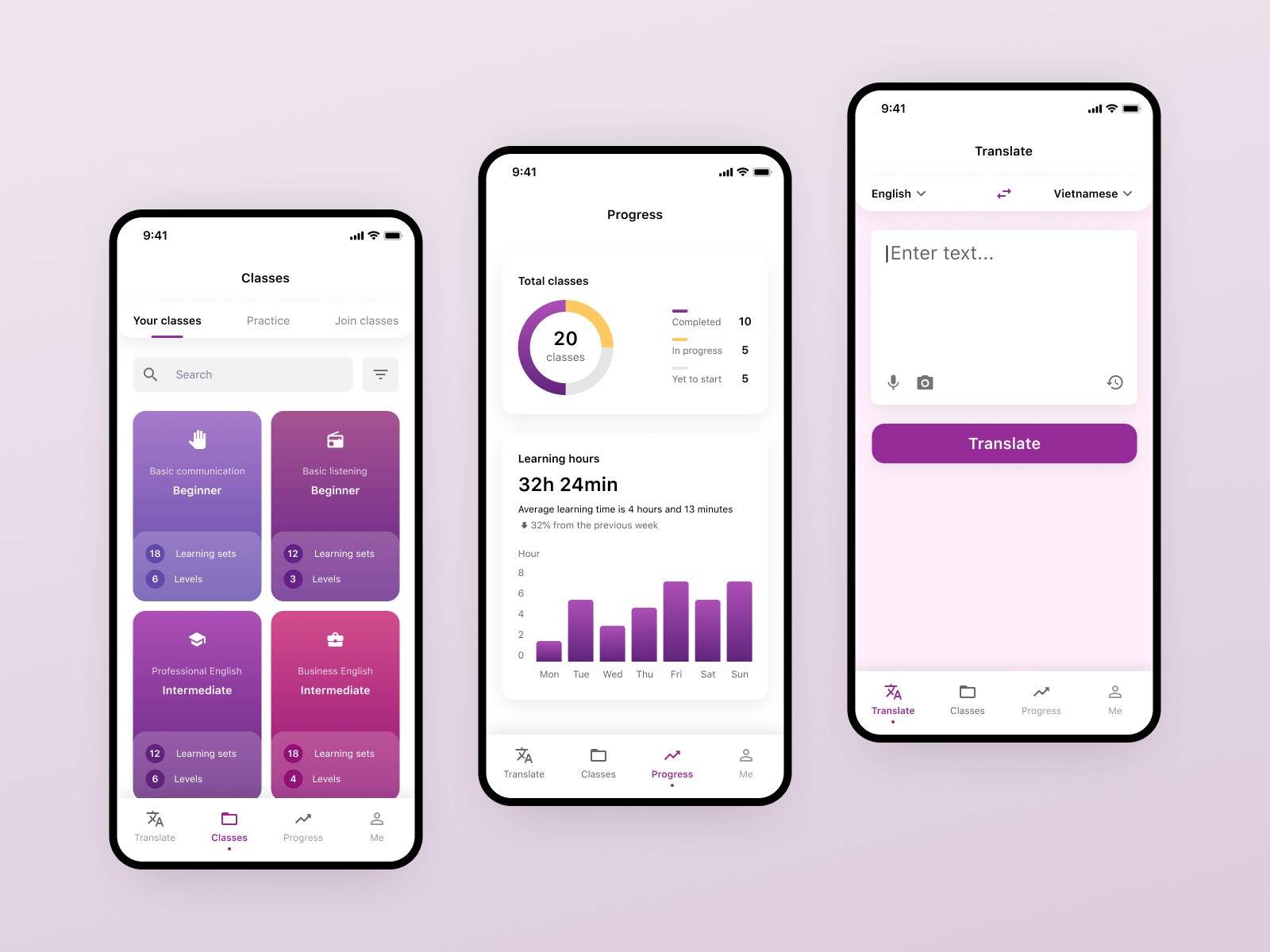 Learning English App By My Tra Do On Dribbble