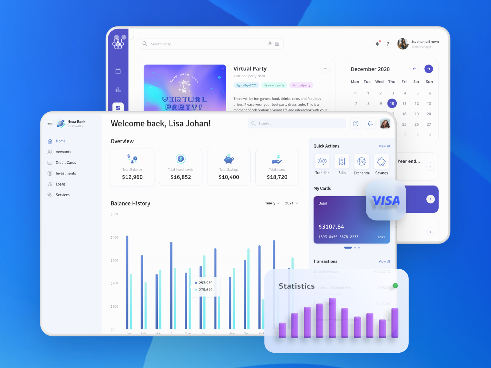 Dashboard screens by My Tra Do on Dribbble