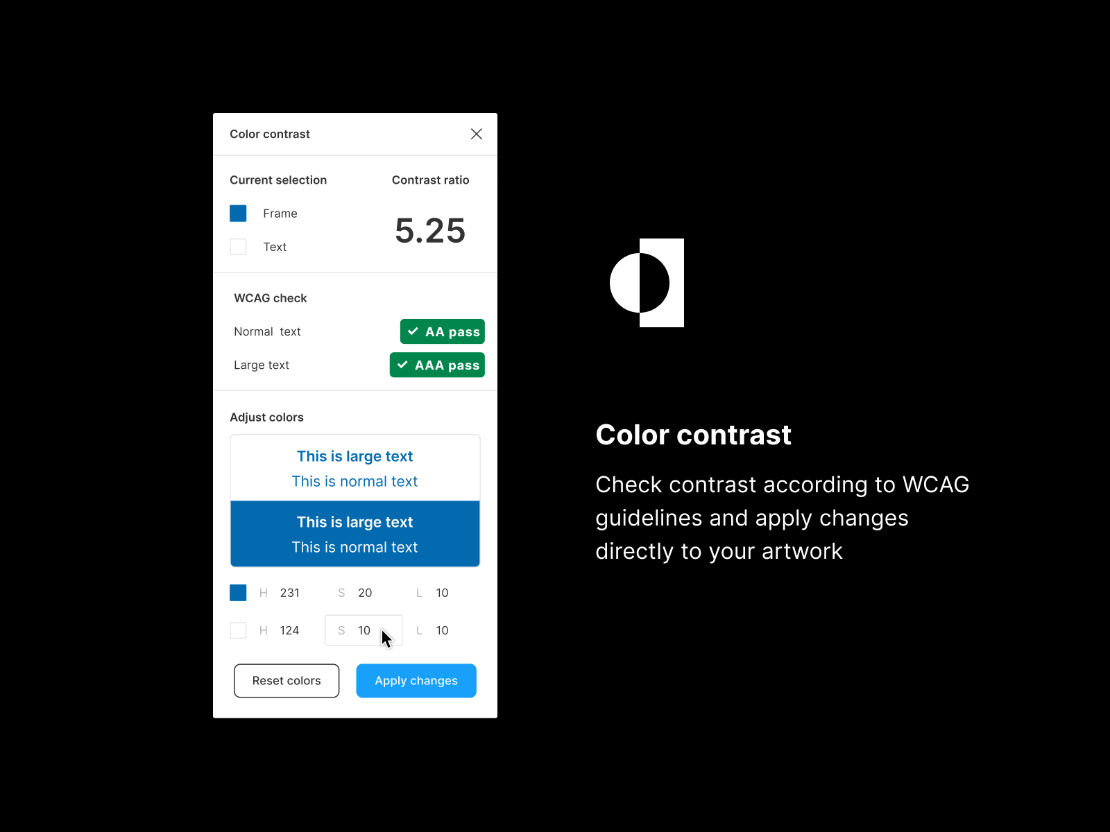 Color contrast Figma plugin by Aleksandra Walczak on Dribbble