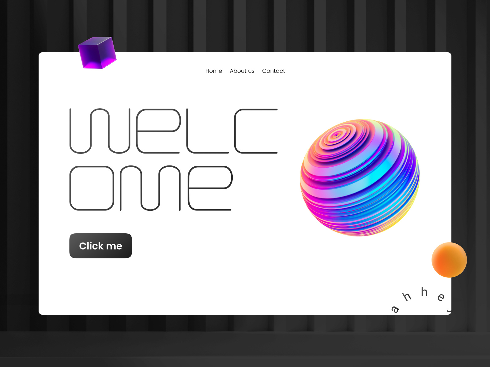 3D Hero Section by Abdullah on Dribbble