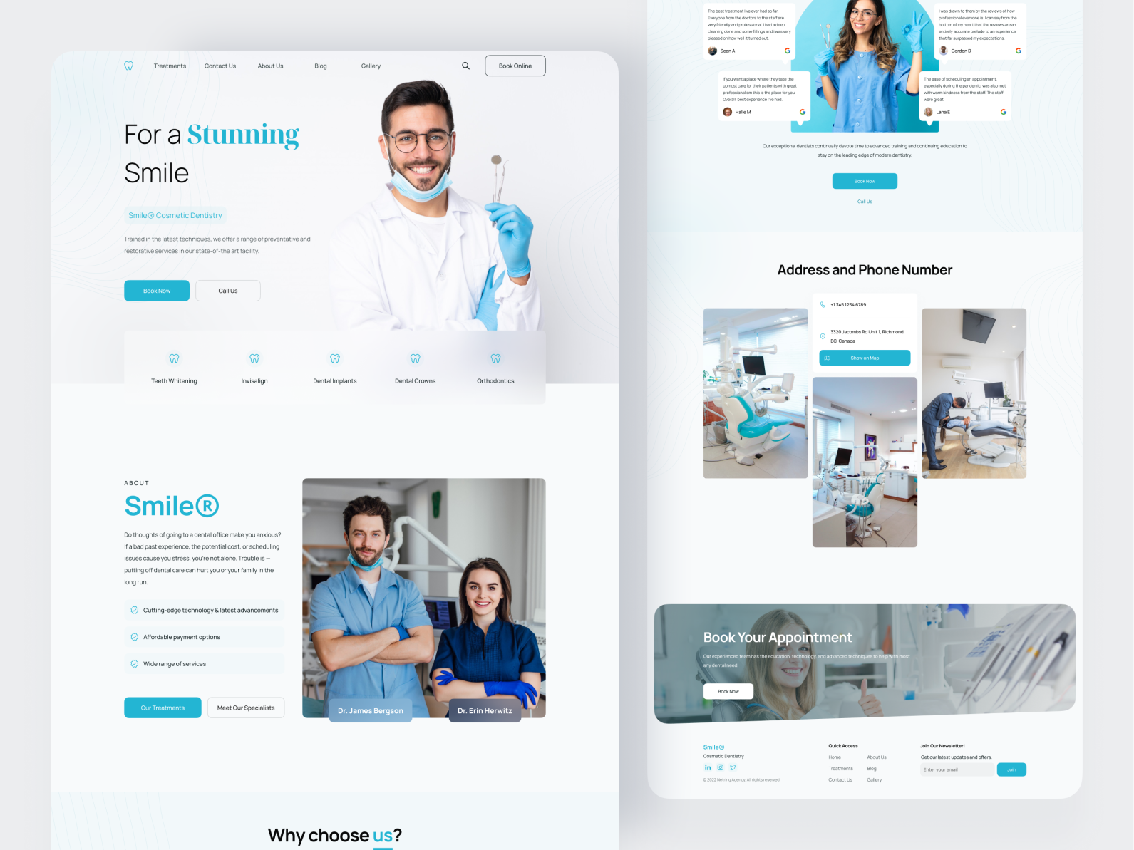 Cosmetic Dentistry Landing Page by Ehsan Rabipour on Dribbble