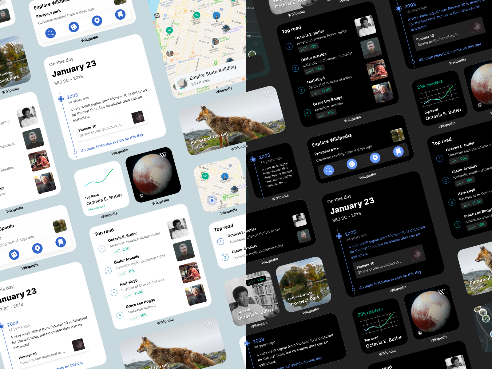 Wikipedia Widgets by Carolyn Li-Madeo on Dribbble