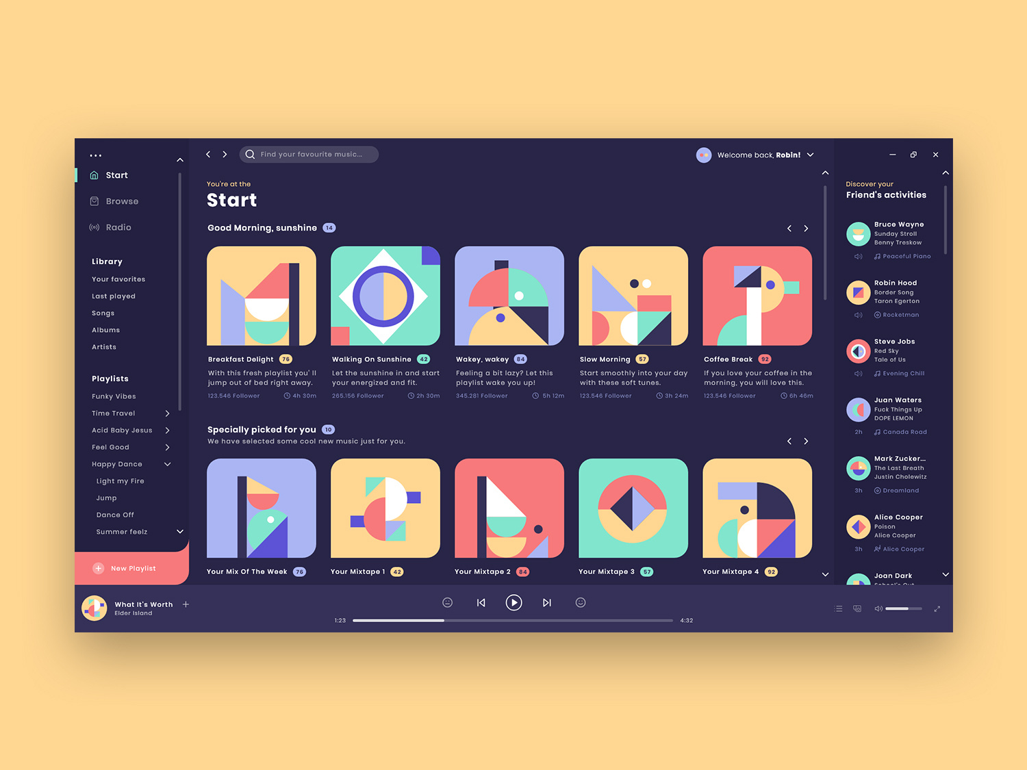 Webplayer Interface Design by Vivien Friedrich on Dribbble