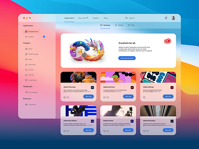 Big Sur Mac Adobe Creative Cloud by Geomar Ventura on Dribbble