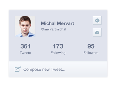 Twitter Profile by Michal Mervart on Dribbble