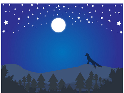 Fox Night by aLI Raza on Dribbble