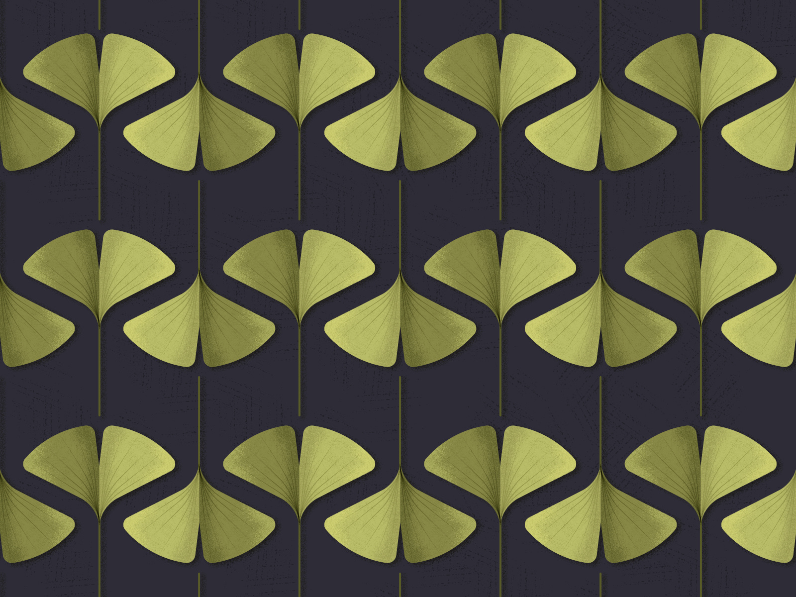 Ginkgo pattern by Antonella Manenti on Dribbble