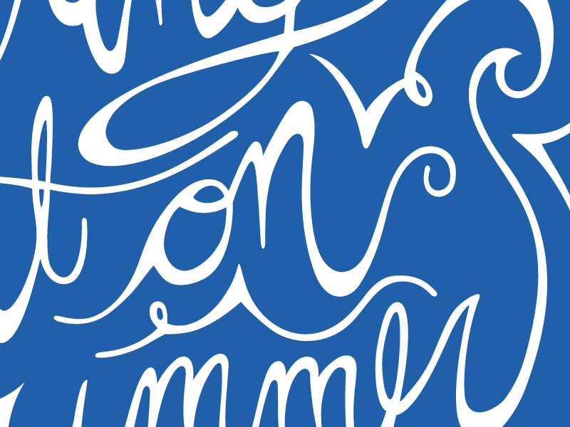 Blue + white type by Lauren B. on Dribbble