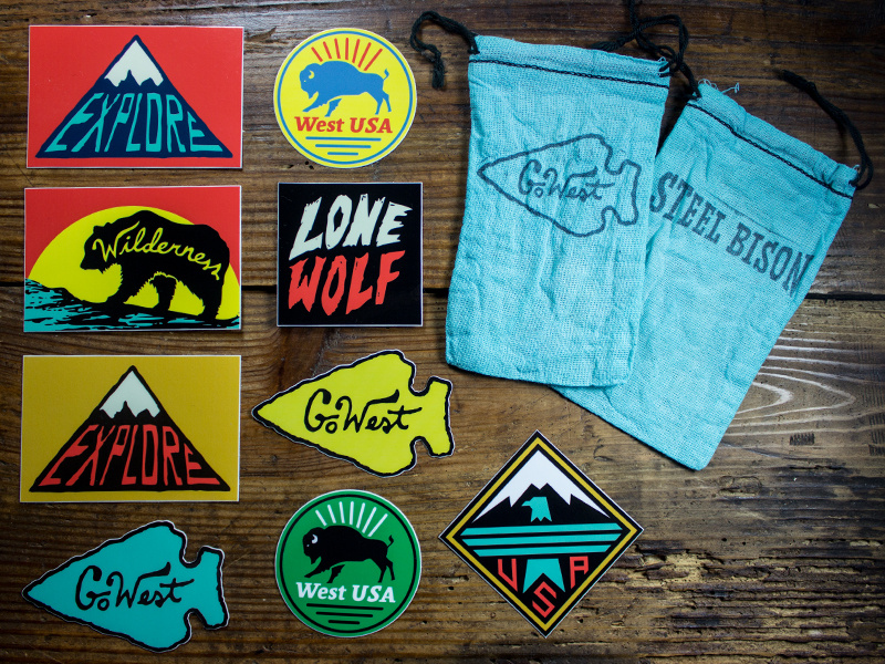 West Sticker Pack by Sam Larson on Dribbble