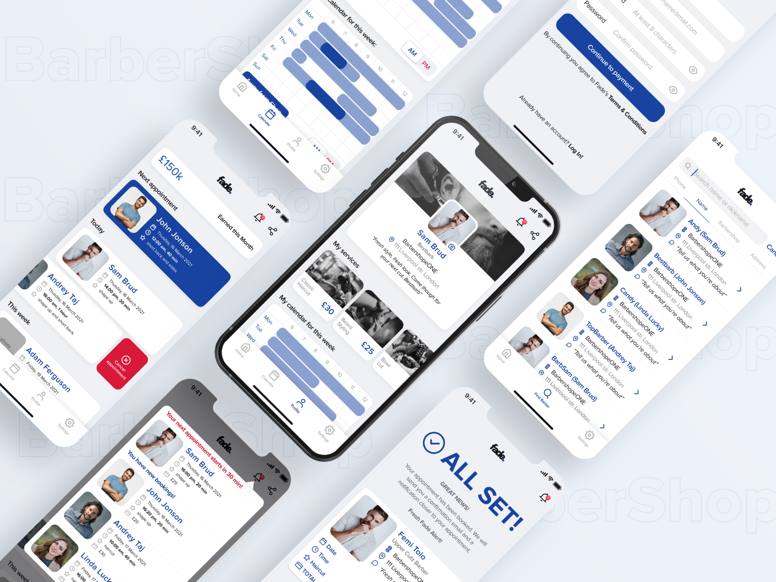 Fade Barbershop Application by VRG Soft on Dribbble