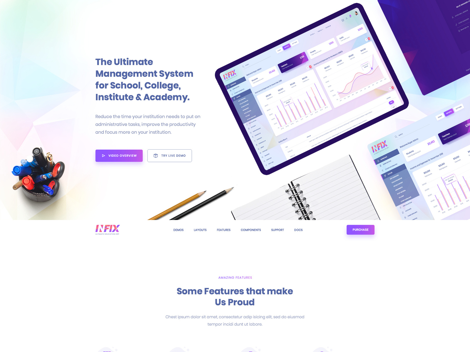 ERP Landing Page by M M Rahman Akash on Dribbble
