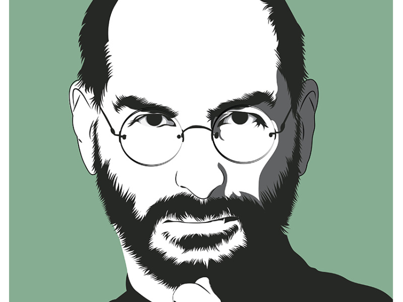 Steve Jobs Portrait by Muldan Cahya R on Dribbble