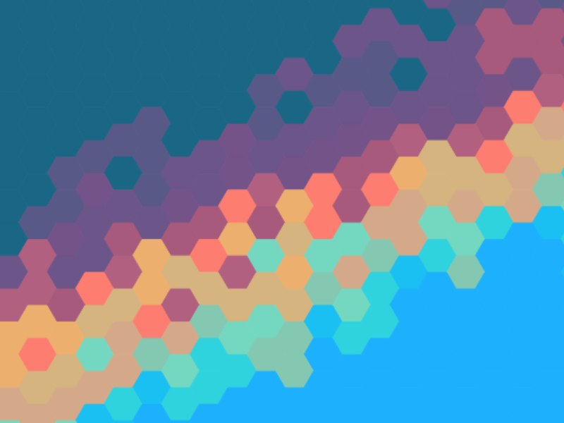 Colorful Hexagons by Carl Sverre on Dribbble