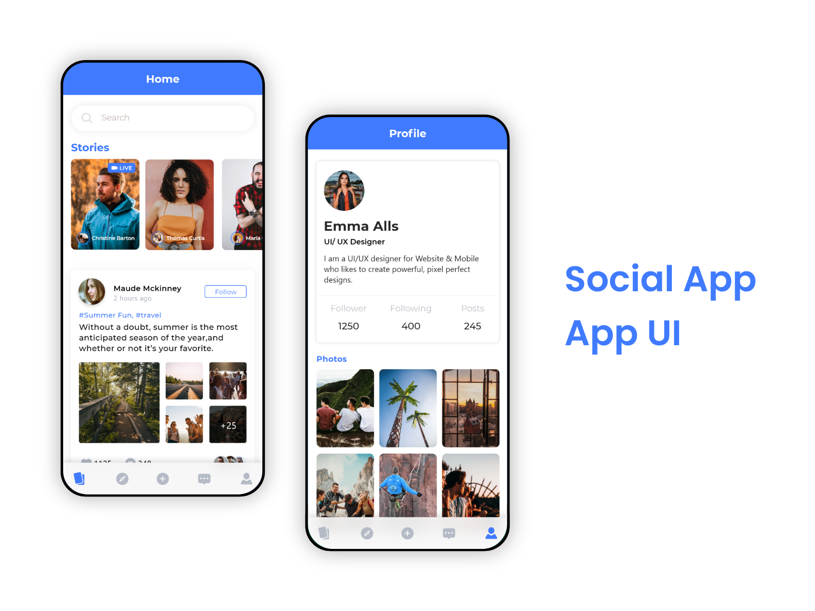 Social App UI by Karan Malhotra on Dribbble