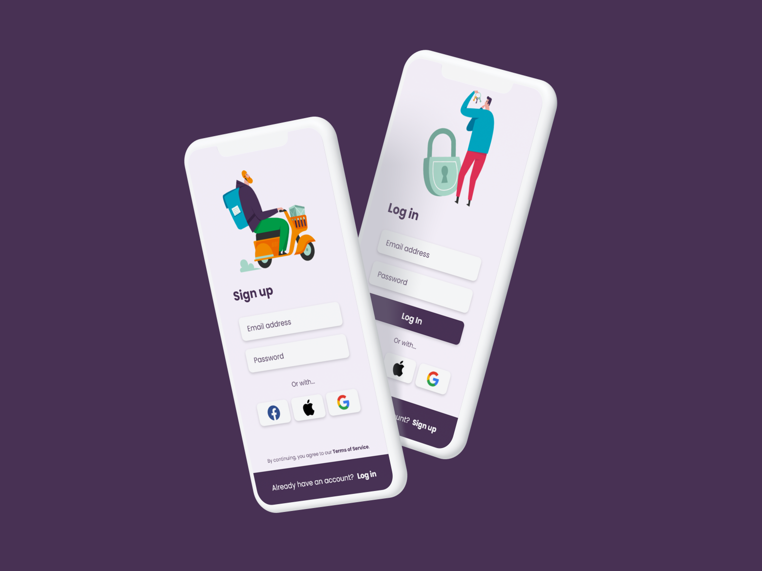 App Concept - Sign up by Wes on Dribbble