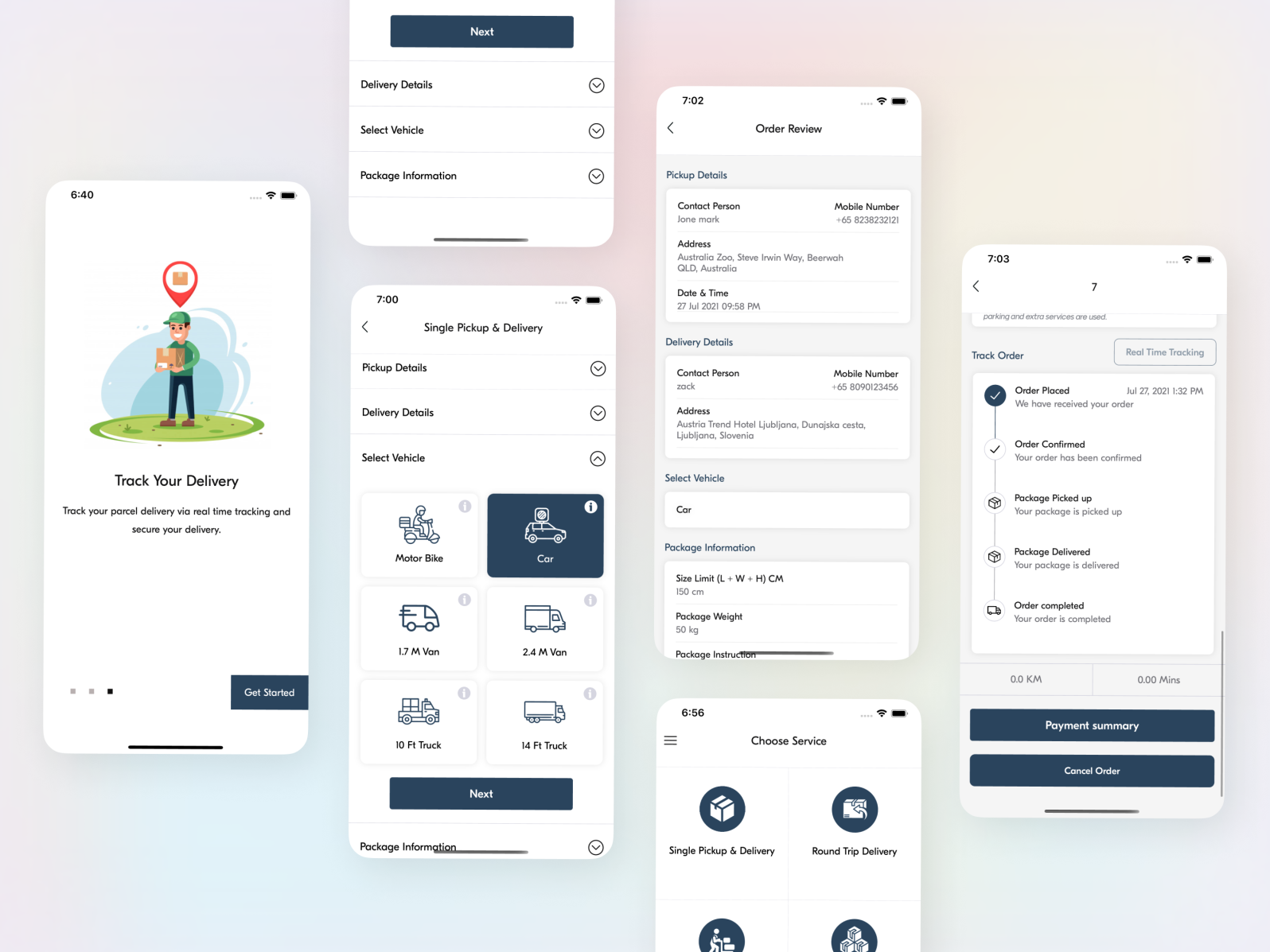 Parcel or Courier Delivery App UI Design by PeppyOcean on Dribbble