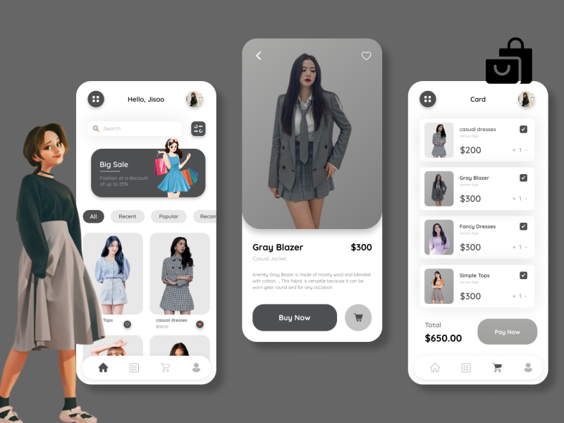 Clothing Store Application Design by Kishan Kanani on Dribbble