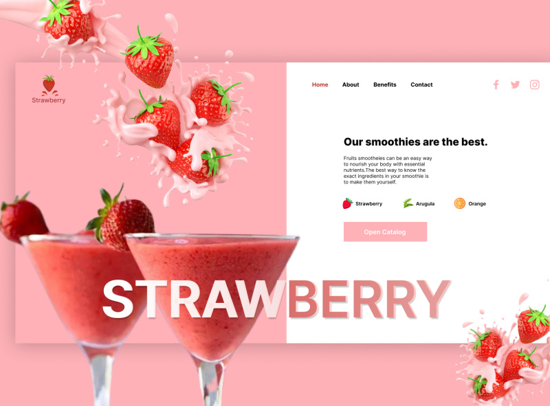 Smoothie Website Design by Kishan Kanani on Dribbble